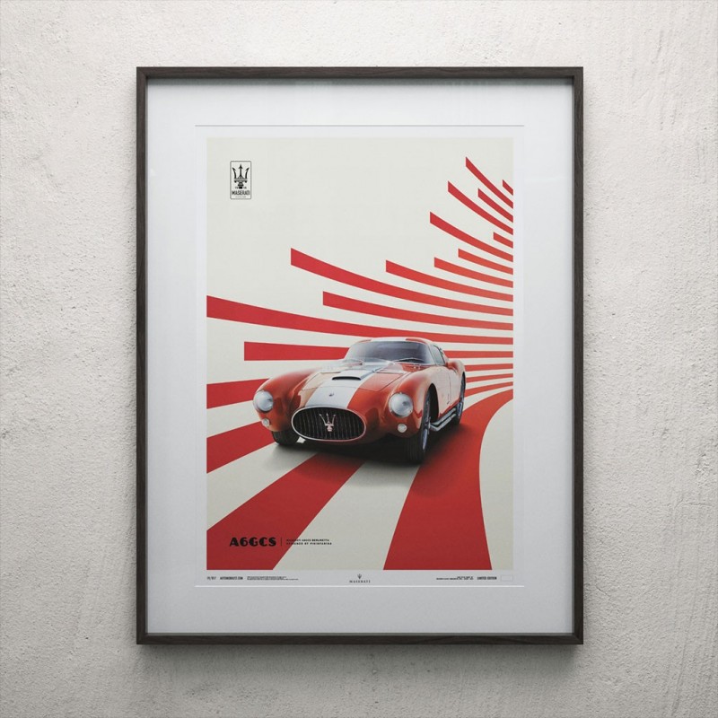 Maserati A6GCS Berlinetta 1954 Red Poster Limited edition