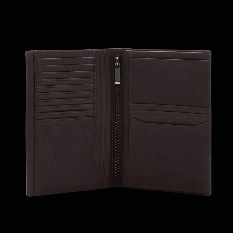 Porsche Design Large Wallet 3 flaps Leather Dark brown Business ...