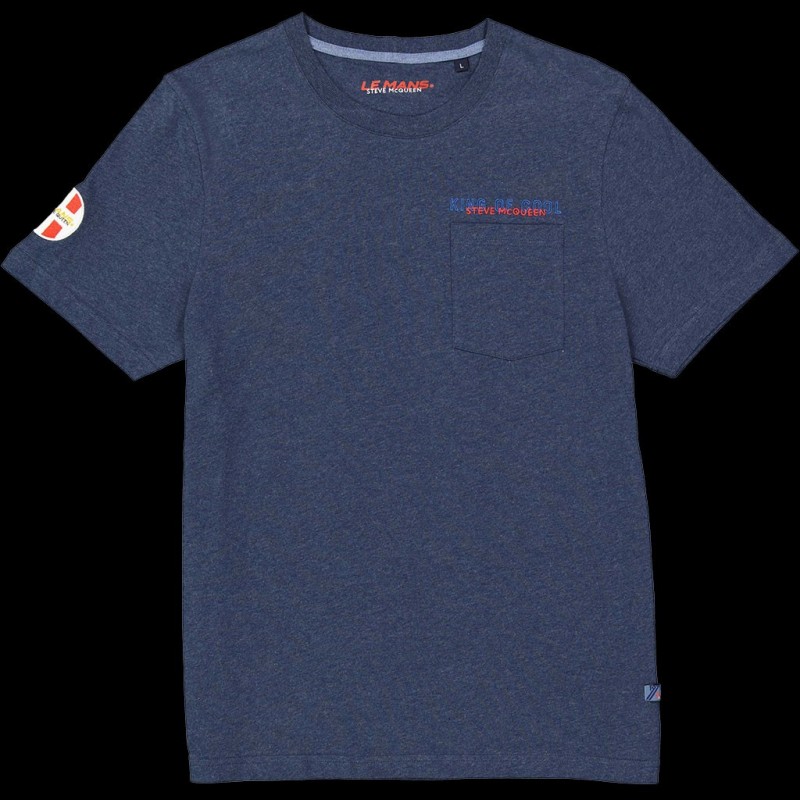 T-Shirt Steve McQueen Le Mans Pocket Dunkelblau SQ221TSM01-120 - Herren