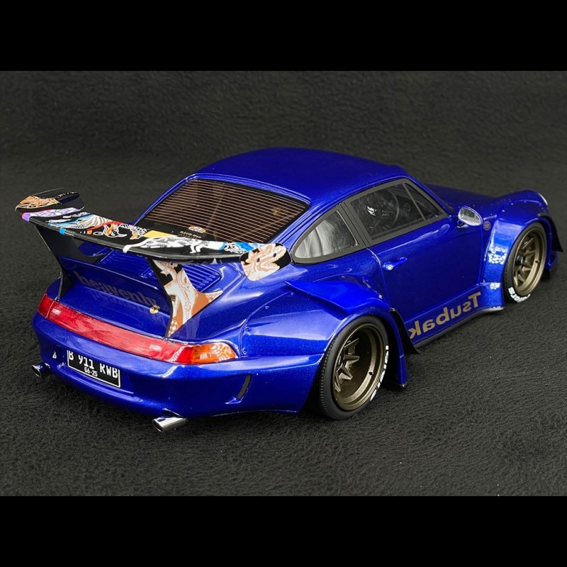 Porsche 911 type 964 RWB Tsubaki Rauh-Welt Blue 1/18 GT Spirit GT857