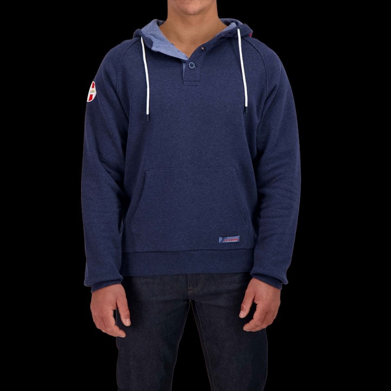 Hoodie Steve McQueen Le Mans Buttoned Dark Blue - Men SQ221SSM01-120