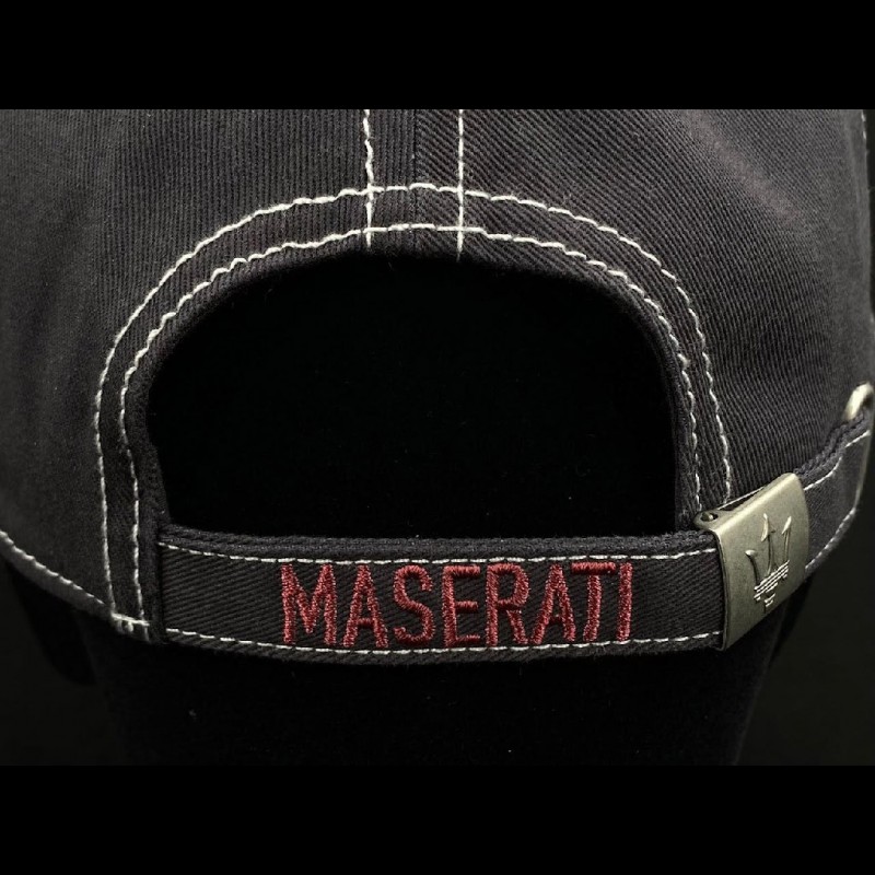 Maserati Classiche Hat Baseball Trashy worn effect Charcoal grey ...