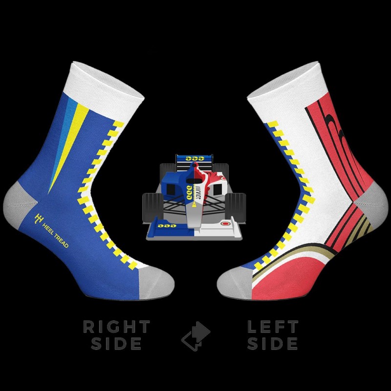 Inspiration BAR PR01 F1 1999 Socken Blau / Gelb - Weiß / Rot - Unisex - Größe 41/46