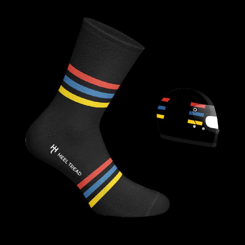 4 pairs Inspiration F1 Pilot Helmets Socks Formula One 1967-1977 Boxset