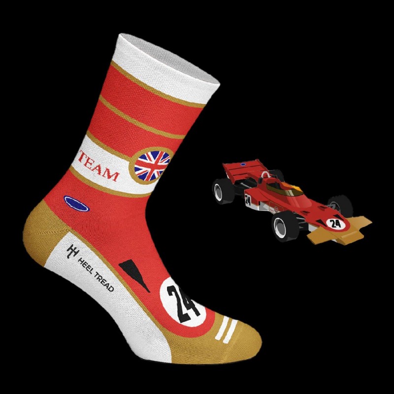 Lotus F1 72 Gold Leaf Inspiration socks Red / White / Gold - unisex ...