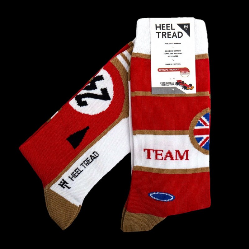 Lotus F1 72 Gold Leaf Inspiration socks Red / White / Gold - unisex ...