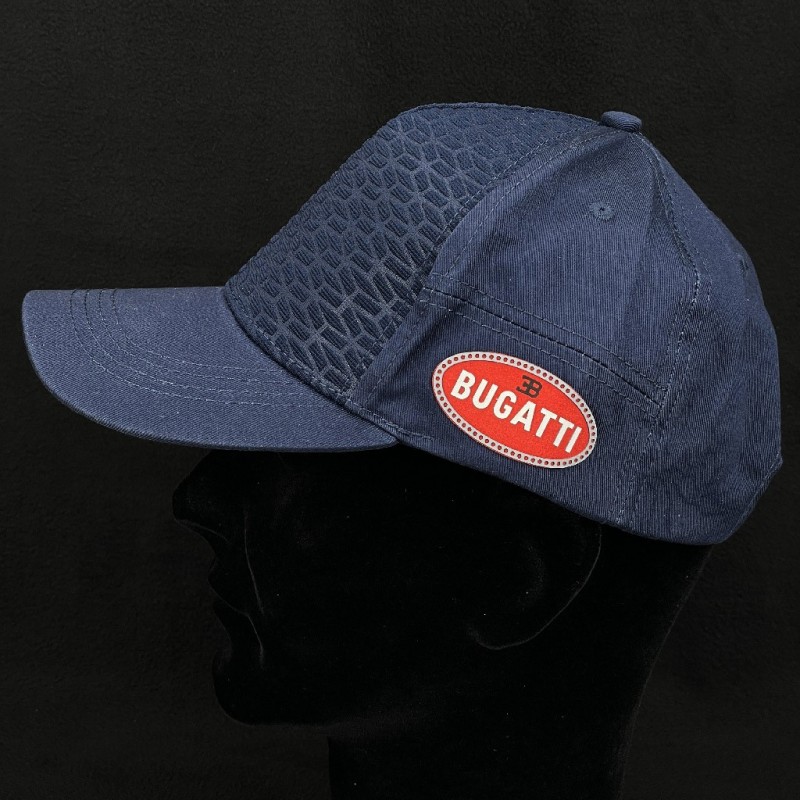Bugatti Hat Ovale logo Textured Navy Blue BGT068-500