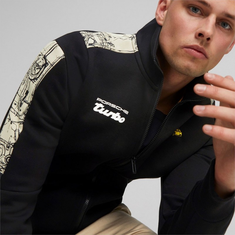 Porsche Turbo Jacket Puma Black / Yellow 534837-01 - men