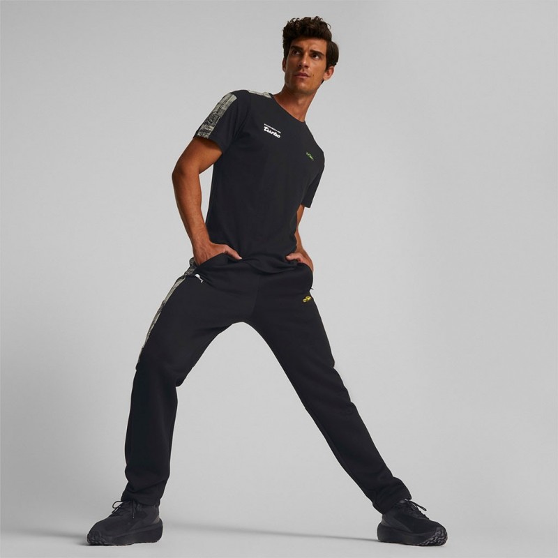 Puma Turbo Softshell Pants Black / Yellow 533780-01 - men