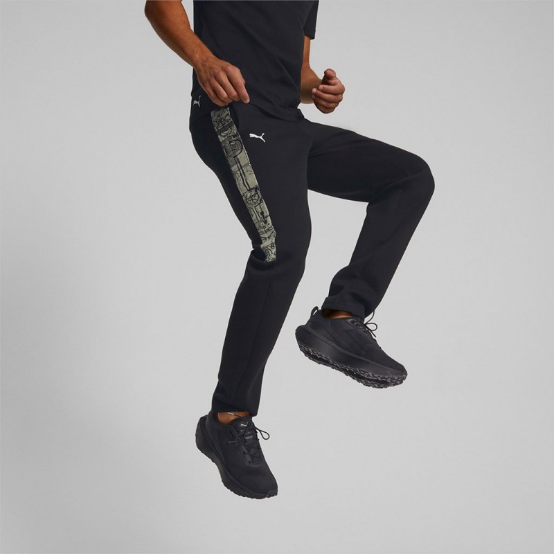 Puma Turbo Softshell Pants Black / Yellow 533780-01 - men