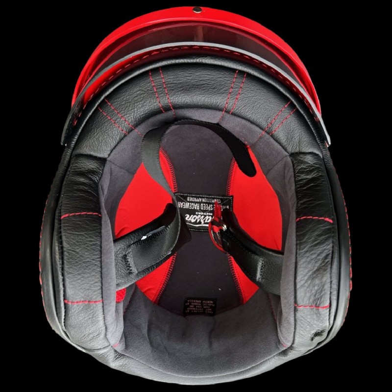 Helmet Clay Regazzoni Monza 1970 Cream / Red - Swiss flag on the visor