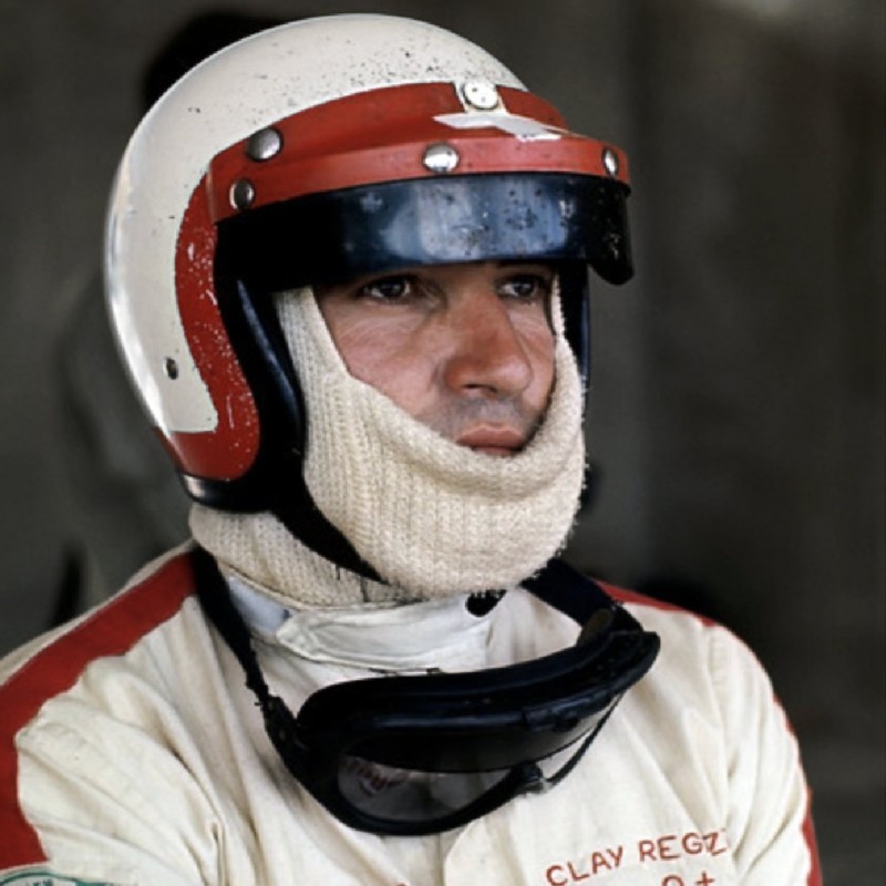 Helmet Clay Regazzoni Monza 1970 Cream / Red - Swiss flag on the visor