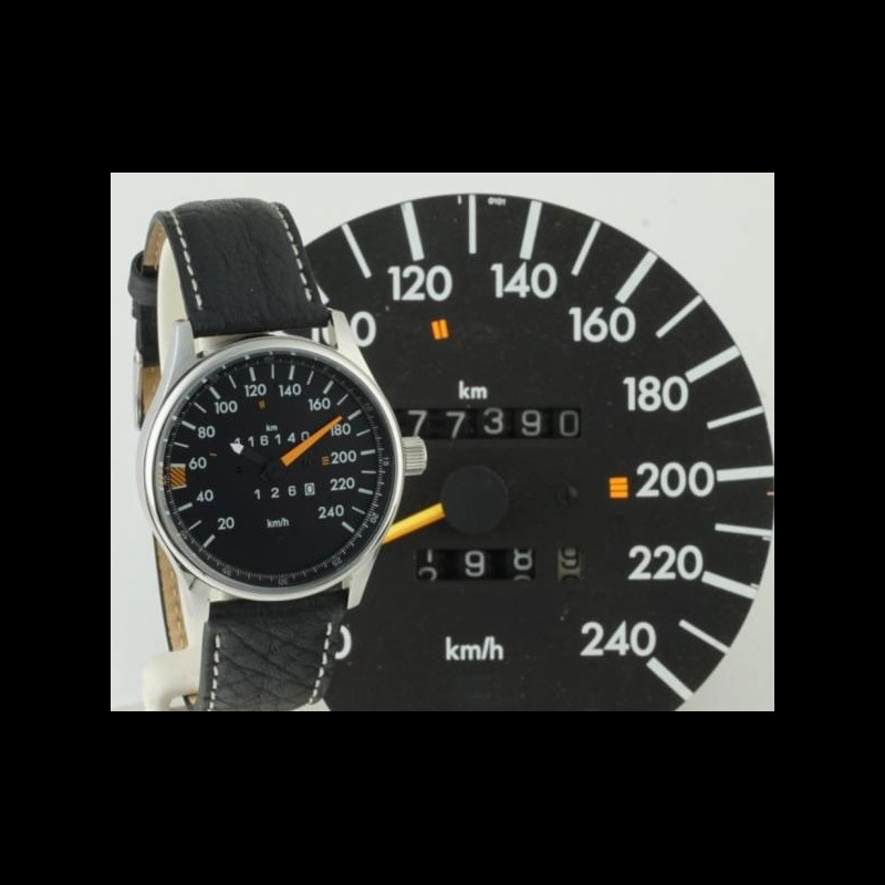 Mercedes-Benz W126 speedometer Watch chrome case / chrome dial / white ...
