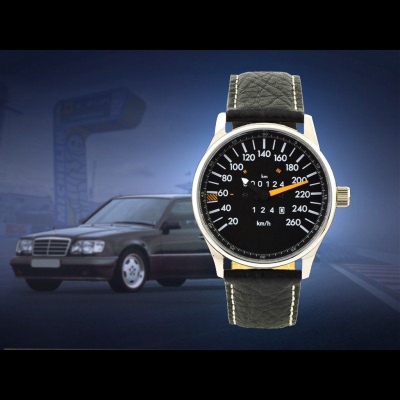 Mercedes-Benz W124 260 km/h speedometer Watch chrome case / chrome dial ...