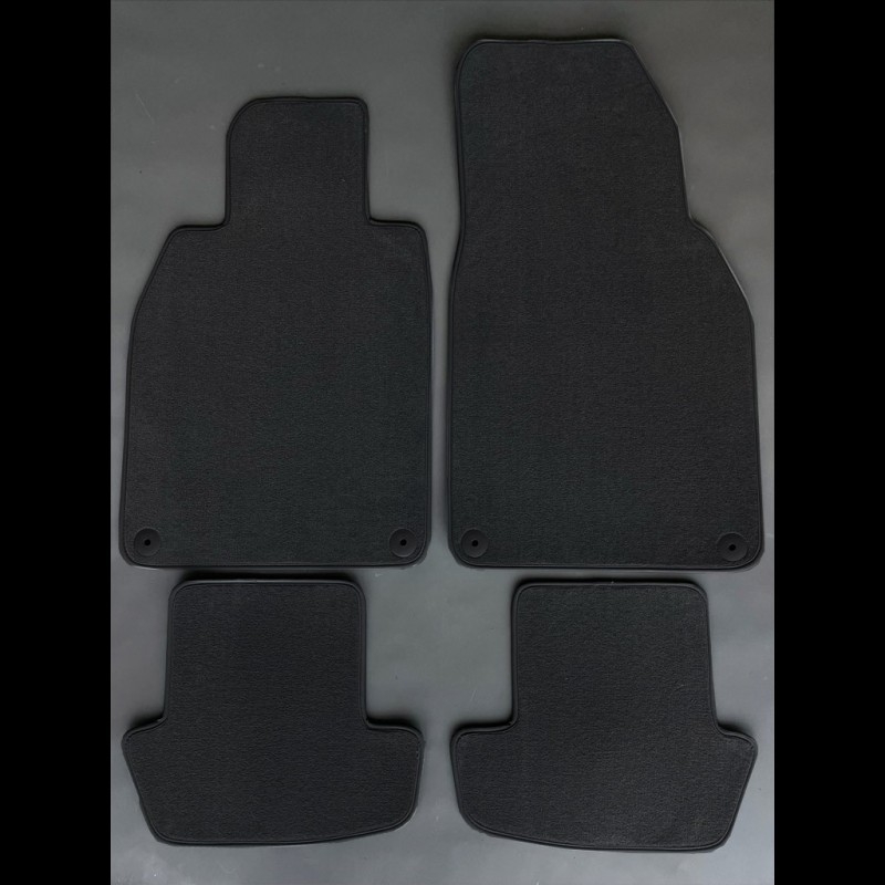 Floor Mats Porsche 911 type 992 Black - PREMIUM Quality - with piping