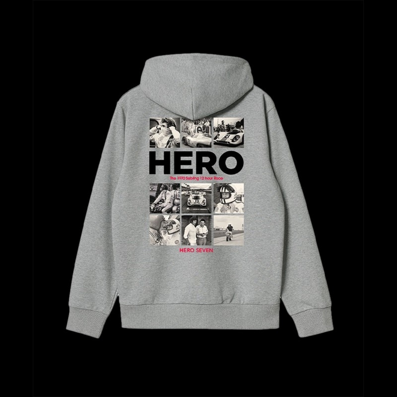 Steve McQueen Sweatshirt Mosaique 12h Sebring 1970 Grey Hero Seven - homme