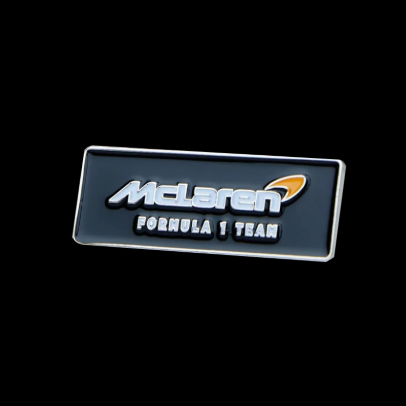McLaren Badge F1 Team pin's Rectangular Logo Black / Orange Papaya 2025