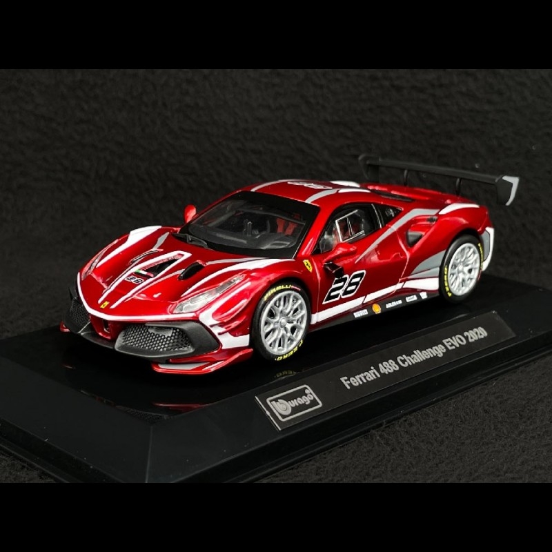 Ferrari 488 Challenge Evo Racing 2020 Red Rosso Corsa 1/43 Bburago 36309