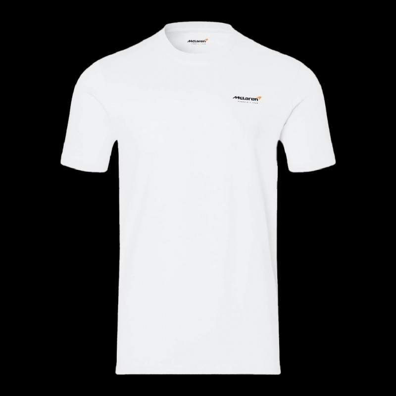 T-shirt McLaren F1 Team Norris Piastri Core Essentials Emblem White - men