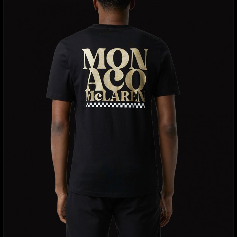 T-shirt McLaren F1 Team Norris Piastri Monaco Slogan Black TM1465 - men