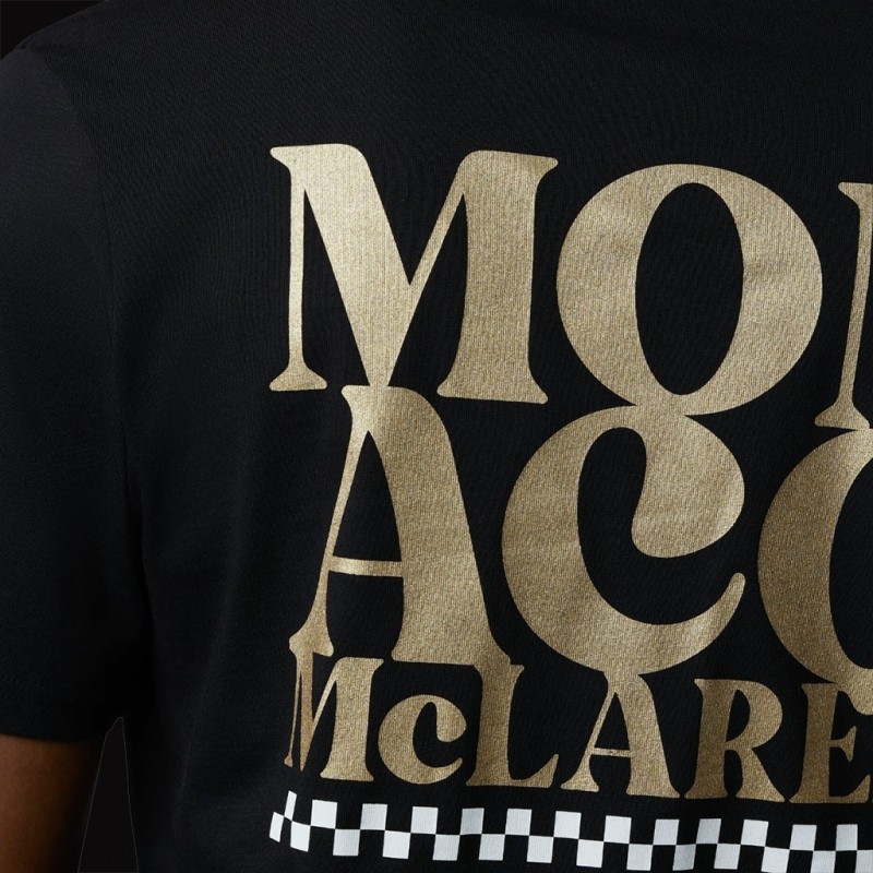 T-shirt McLaren F1 Team Norris Piastri Monaco Slogan Black TM1465 - men