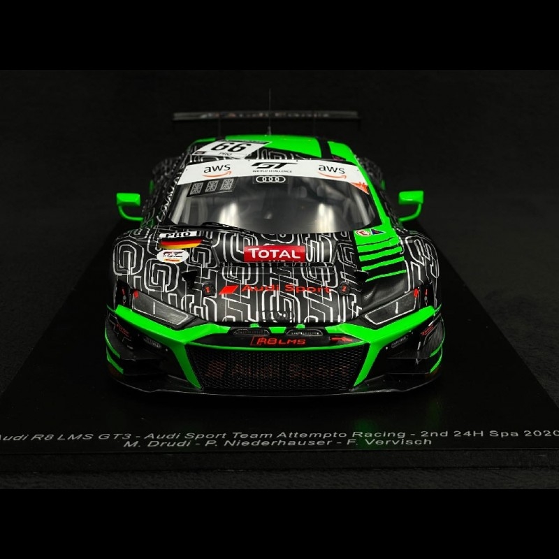 Audi R8 LMS GT3 n° 66 24h Spa 2020 Rowe Racing 1/18 Spark 18SB017