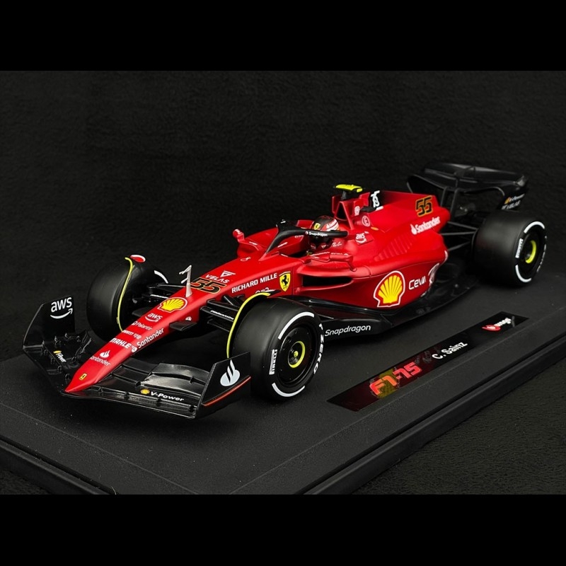 Ferrari Formel 1 2022 Carlos Sainz SF22 n° 55 F1 Weltmeistershaft 1/18 ...