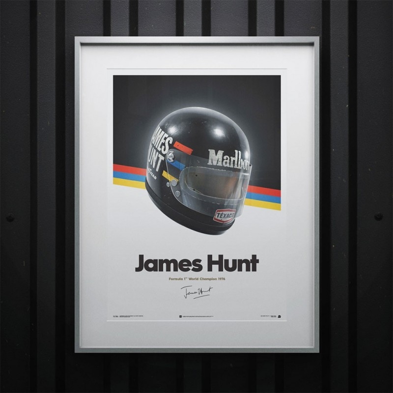 Helmet James Hunt 1976 Poster