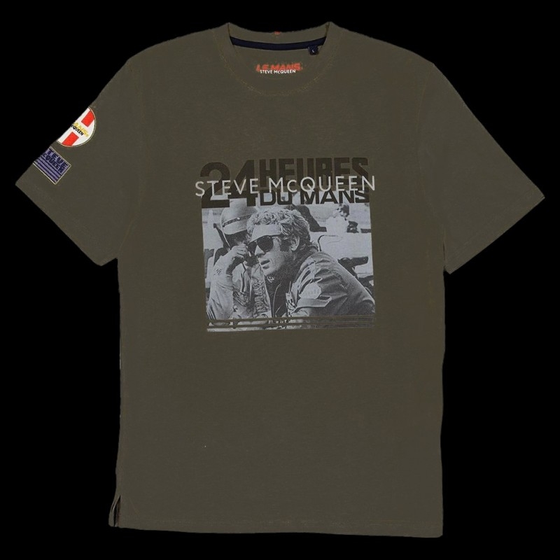T-shirt Steve McQueen Bomber 24h du Mans Vert Kaki SQ222TSM14-324 - homme