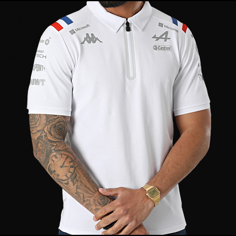 Polo Alpine F1 Team Kappa Ocon Gasly Blanc 341889W - homme
