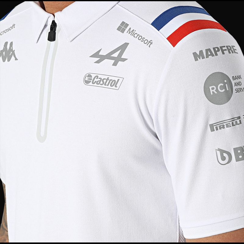 Polo Alpine F1 Team Kappa Ocon Gasly Blanc 341889W - homme