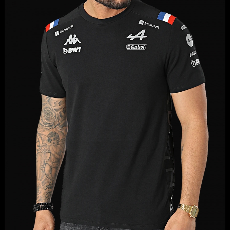 T-shirt Alpine F1 Team Kappa Noir 331915W - homme