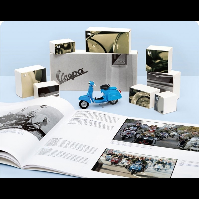 Vespa Advent calendar Vespa 1965 Blue 1/18 Franzis 67172