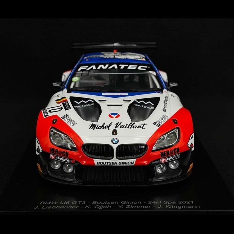 BMW M6 GT3 Boutsen Ginion n° 10 24h Spa 2021 1/18 Spark 18MV01