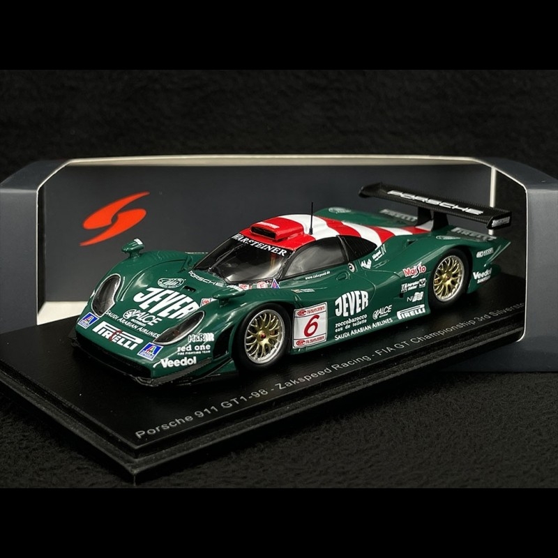 Porsche 911 GT1-98 Type 996 n° 6 3ème 500km Silverstone 1998 1/43 Spark S5996