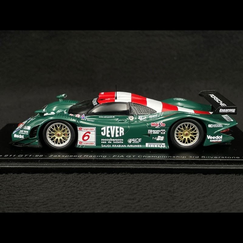 Porsche 911 GT1-98 Type 996 n° 6 3ème 500km Silverstone 1998 1/43 Spark S5996