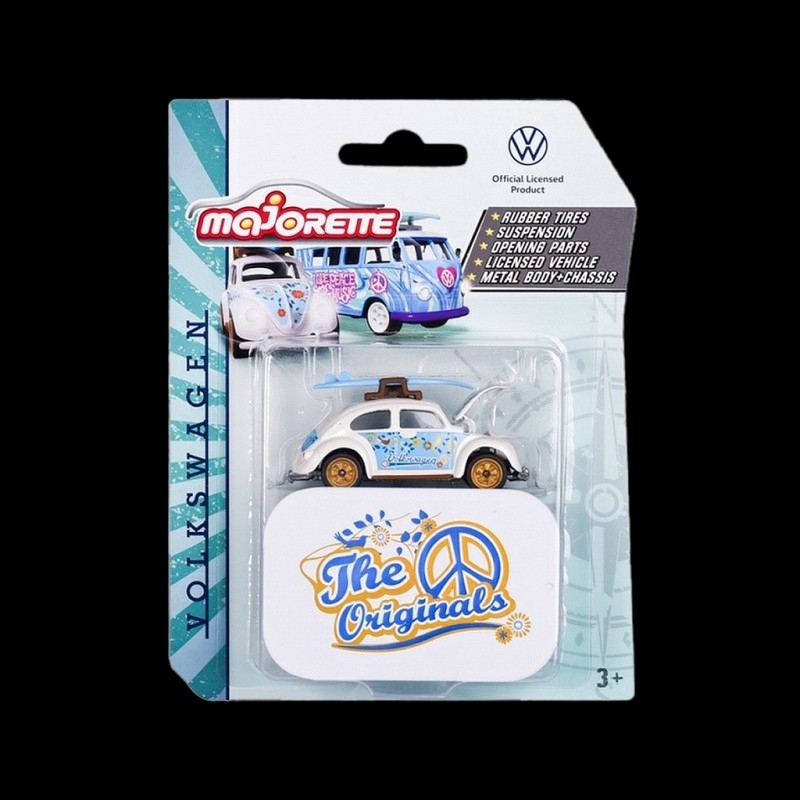 VW Beetle Surf Australia White The Originals Deluxe 1/64 Majorette ...