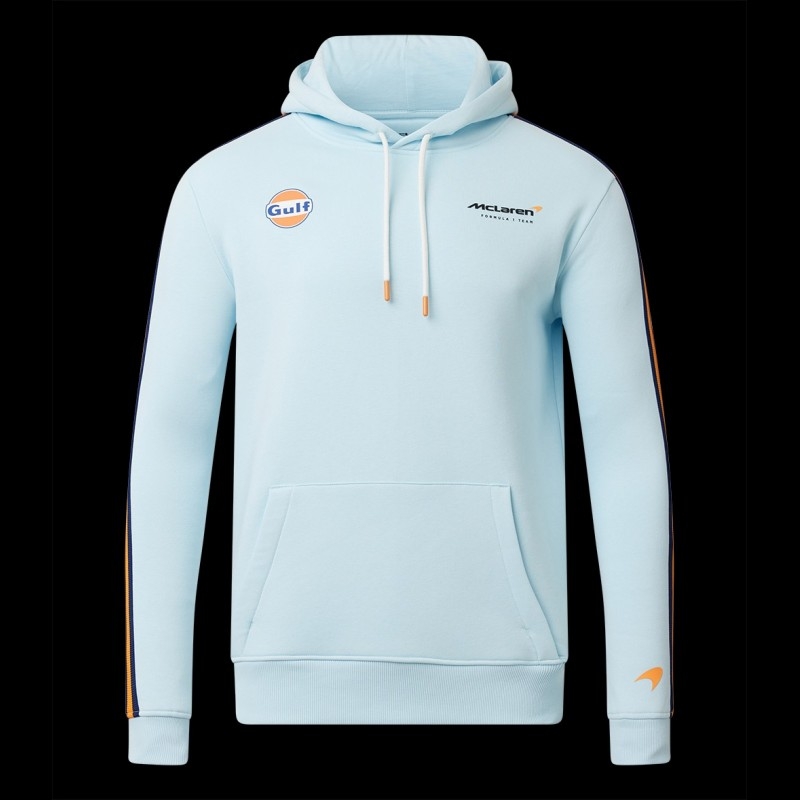 Sweat Gulf McLaren F1 Team Norris Piastri Hoodie à Capuche Bleu Gulf TM3413 - homme