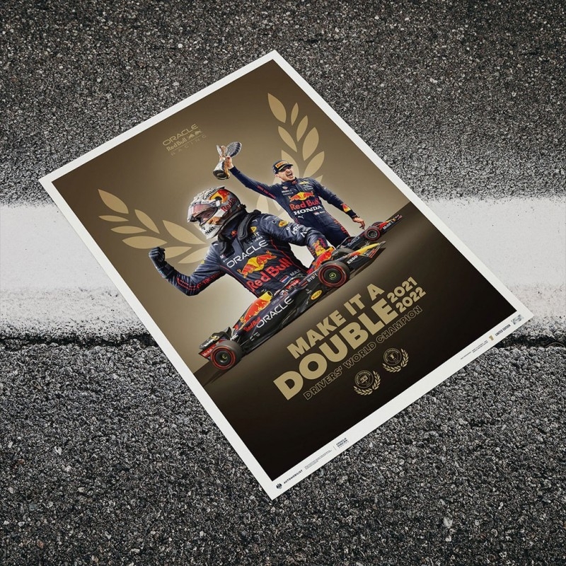 Max Verstappen Red Bull Racing F1 World Champion 2021-2022 Poster ...