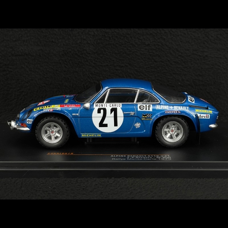 Alpine A110 n° 21 3ème Rallye Monte Carlo 1973 1/24 Ixo Models RAL007B