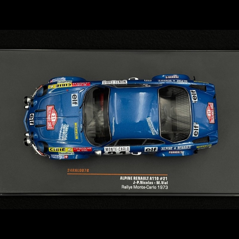 Alpine A110 n° 21 3ème Rallye Monte Carlo 1973 1/24 Ixo Models RAL007B