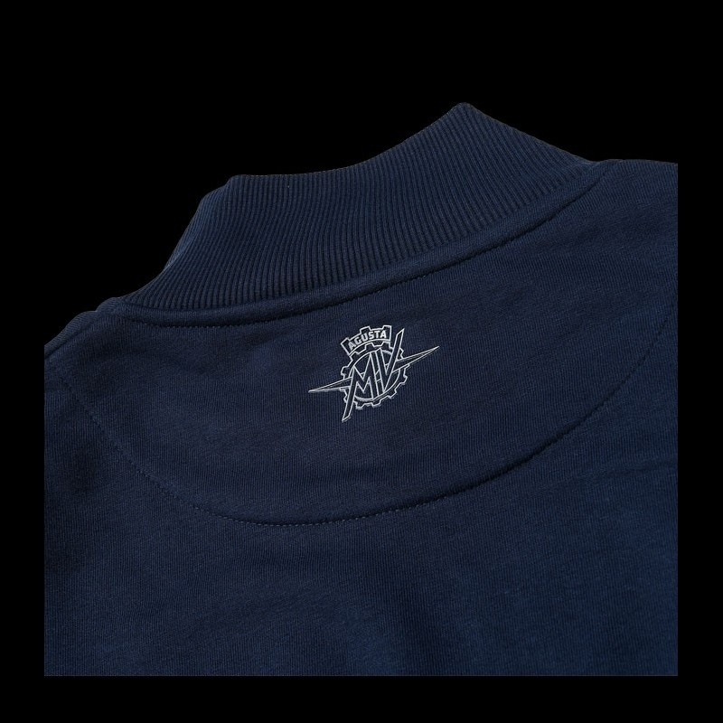 MV Agusta Cotton Zipped Vest Navy MV-FE003 - Men