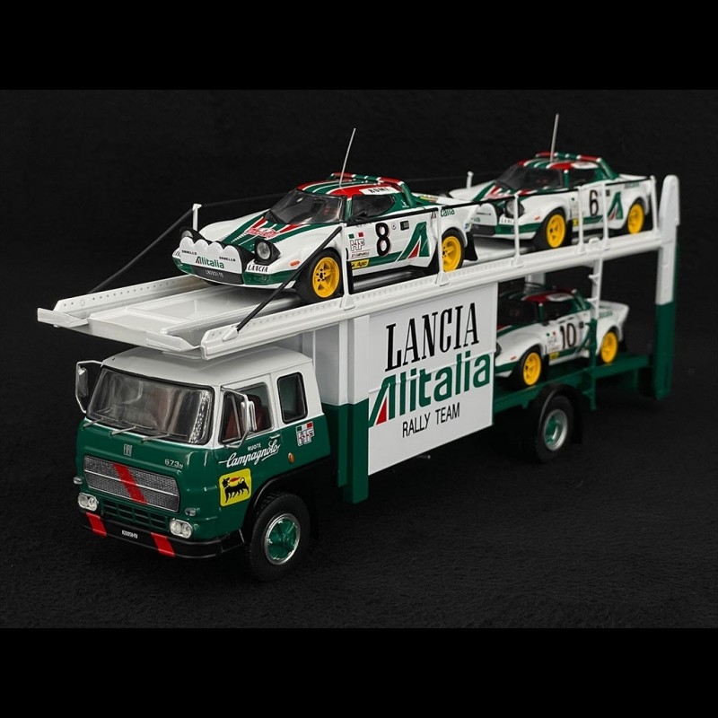 Fiat 673 Lancia Alitalia Racing LKW 1976 Weiß / Grün 1/43 Ixo Models TRU038