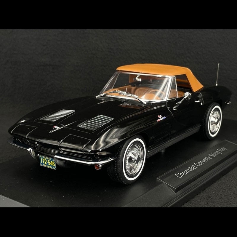 Chevrolet Corvette Stingray Cabriolet 1963 Black 1/18 Norev 189055