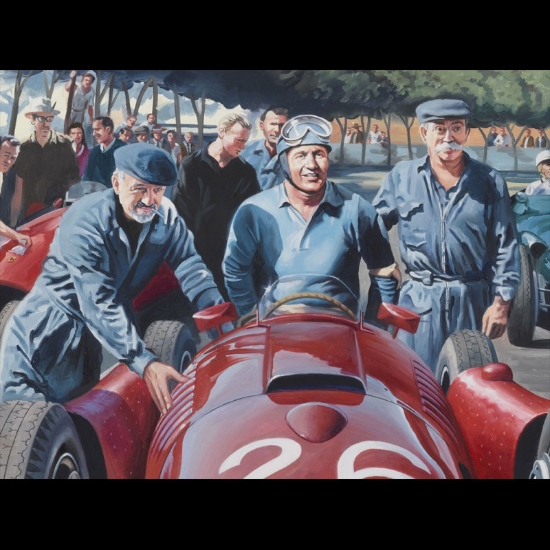 Poster "The day Ascari plunged into the harbor" GP Monaco 1955 original ...