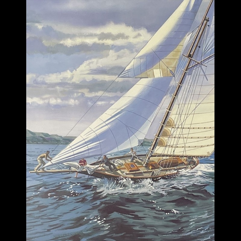 Poster Pen Duick - Eric Tabarly Originalzeichnung von Benjamin Freudenthal