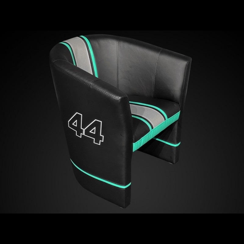 Tub chair Racing F1 n° 44 Lewis Black / Silver / Green