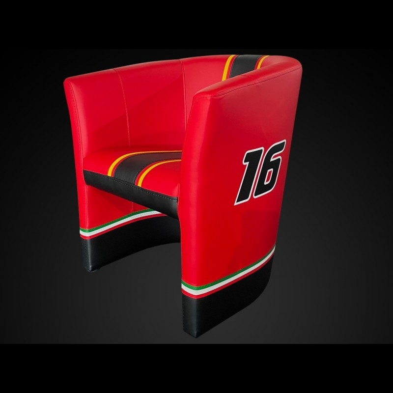Tub chair Racing F1 n° 16 Charles Red / Black