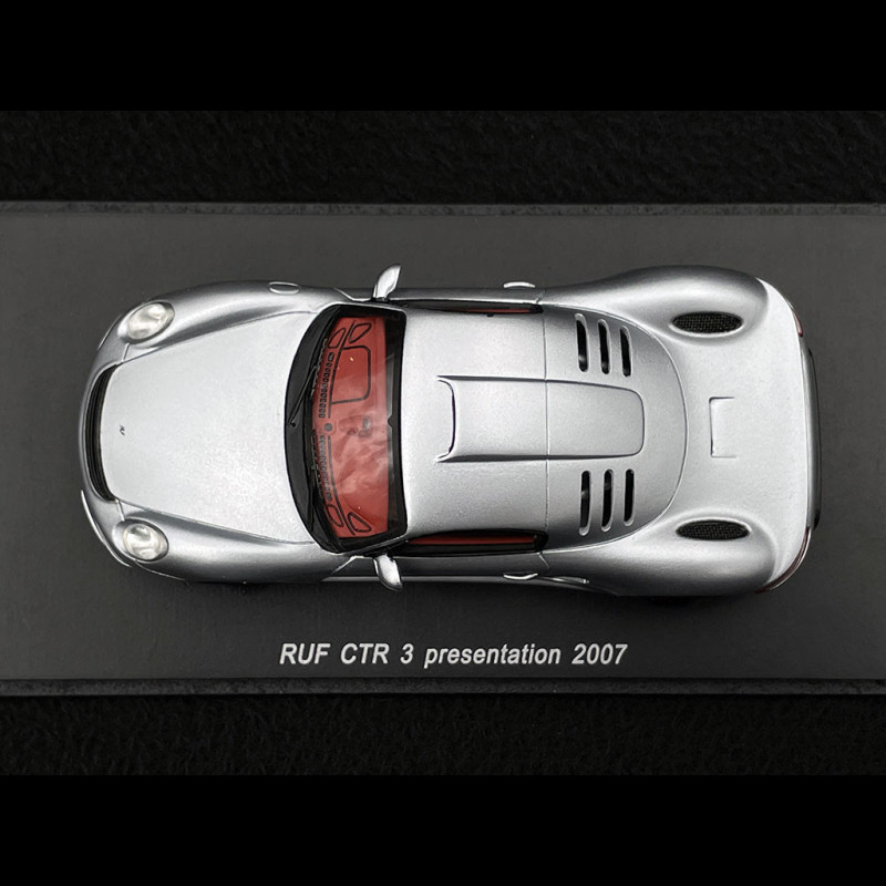 Porsche 997 RUF CTR3 Präsentation 2007 silbergrau 1/43 Spark S0714