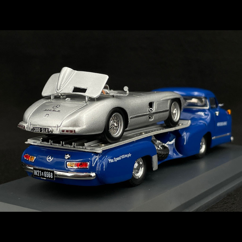 Mercedes-Benz Transporter with Mercedes-Benz 300 SLR 1955 and Figurine ...